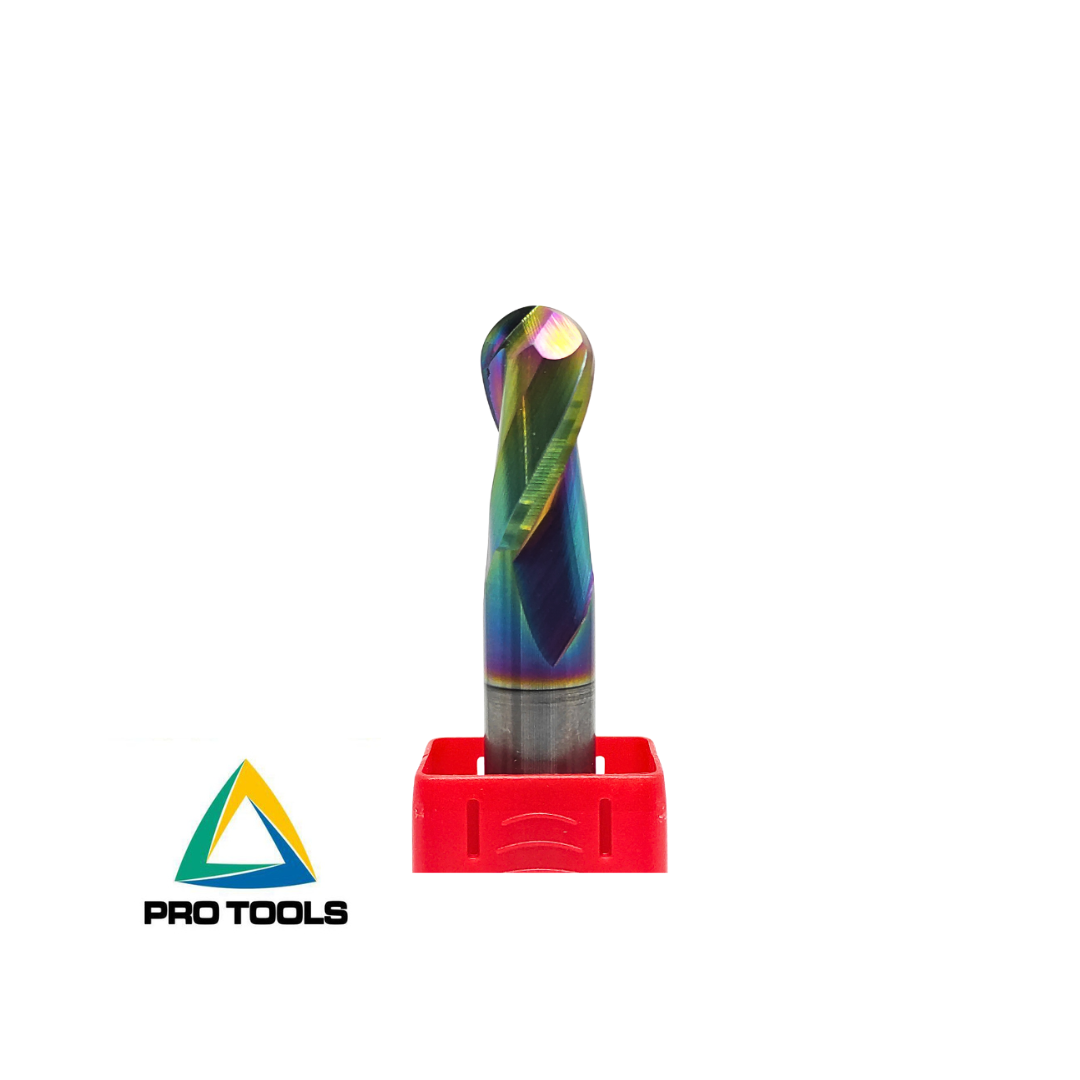 Fresa MD Topo Esférico para Alumínio 65HRC 2C - 5x10x6x50mm