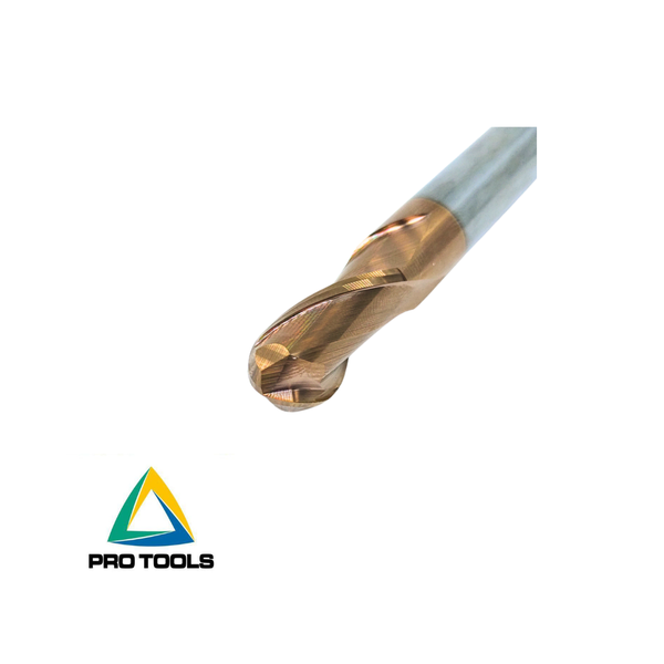 Fresa MD Topo Esférico 55HRC 2C - 0,7x1,4x4x50mm